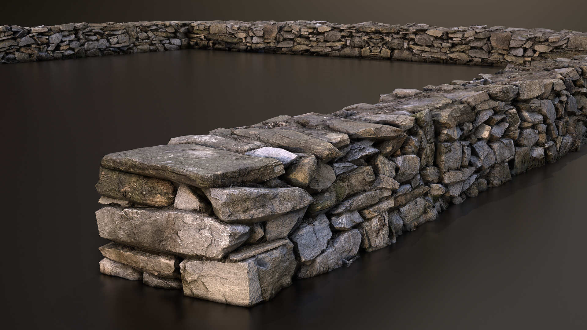 ArtStation - Photoscanned Stone Wall - Game Ready