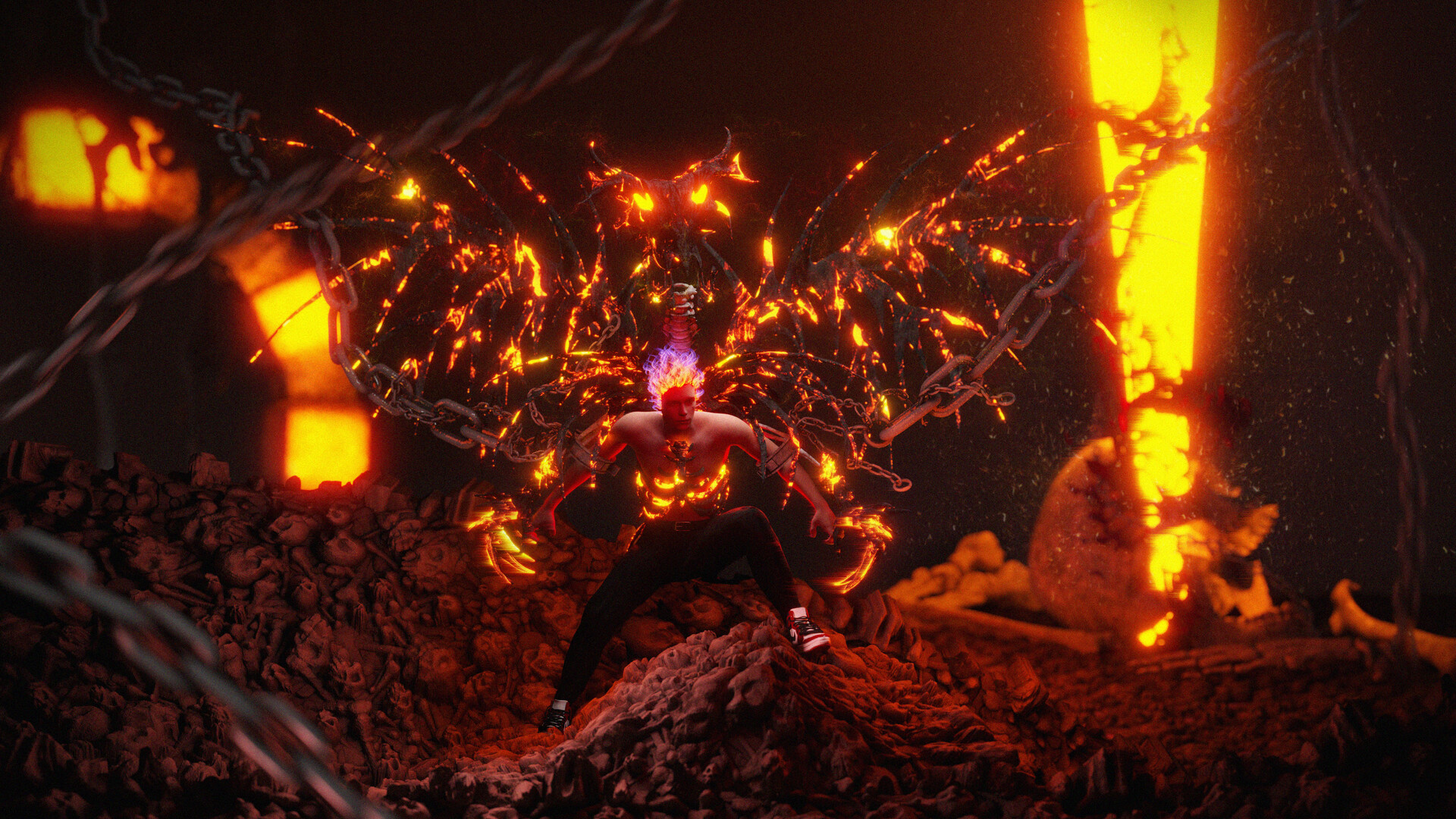 ArtStation - Hell location with a character\Internal pressure ampoule