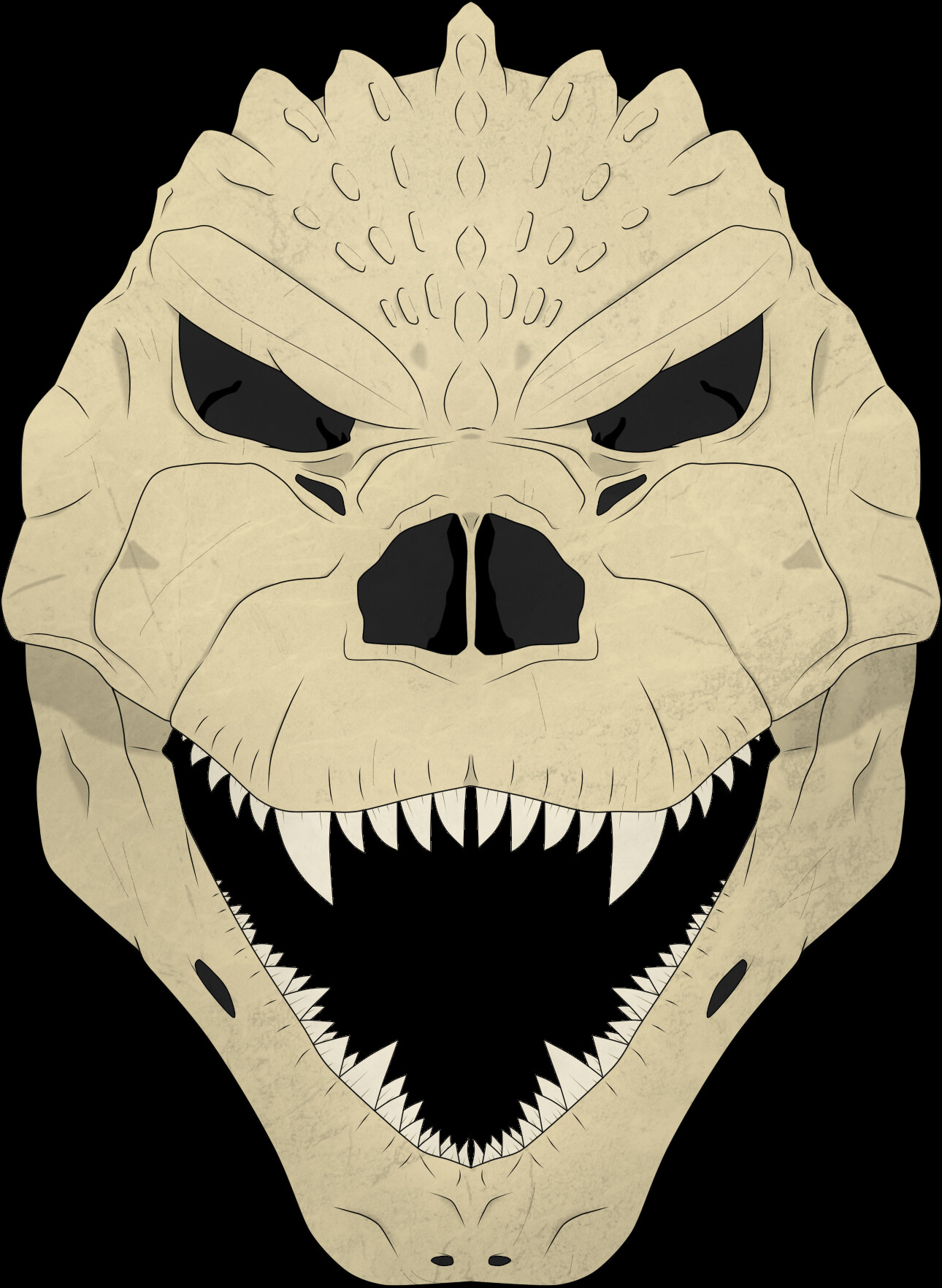 godzilla skull drawing