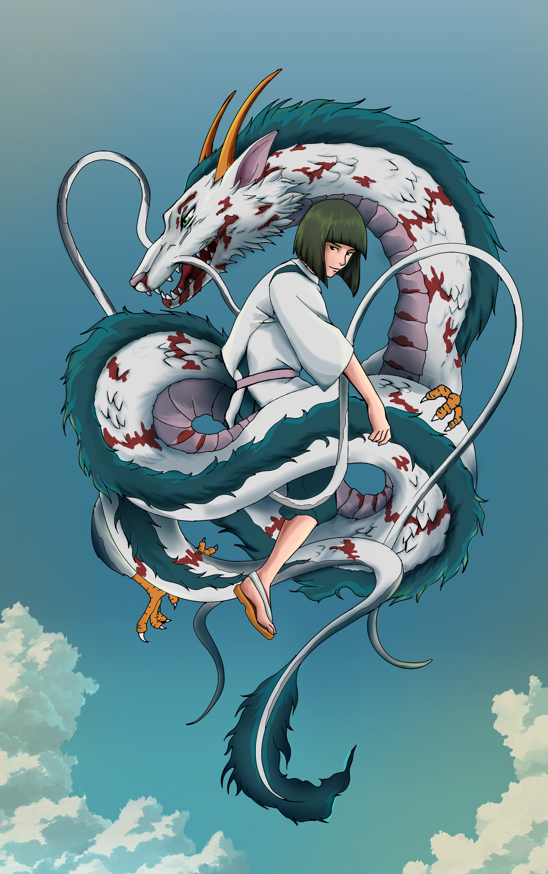 ArtStation - Spirited Away - Haku