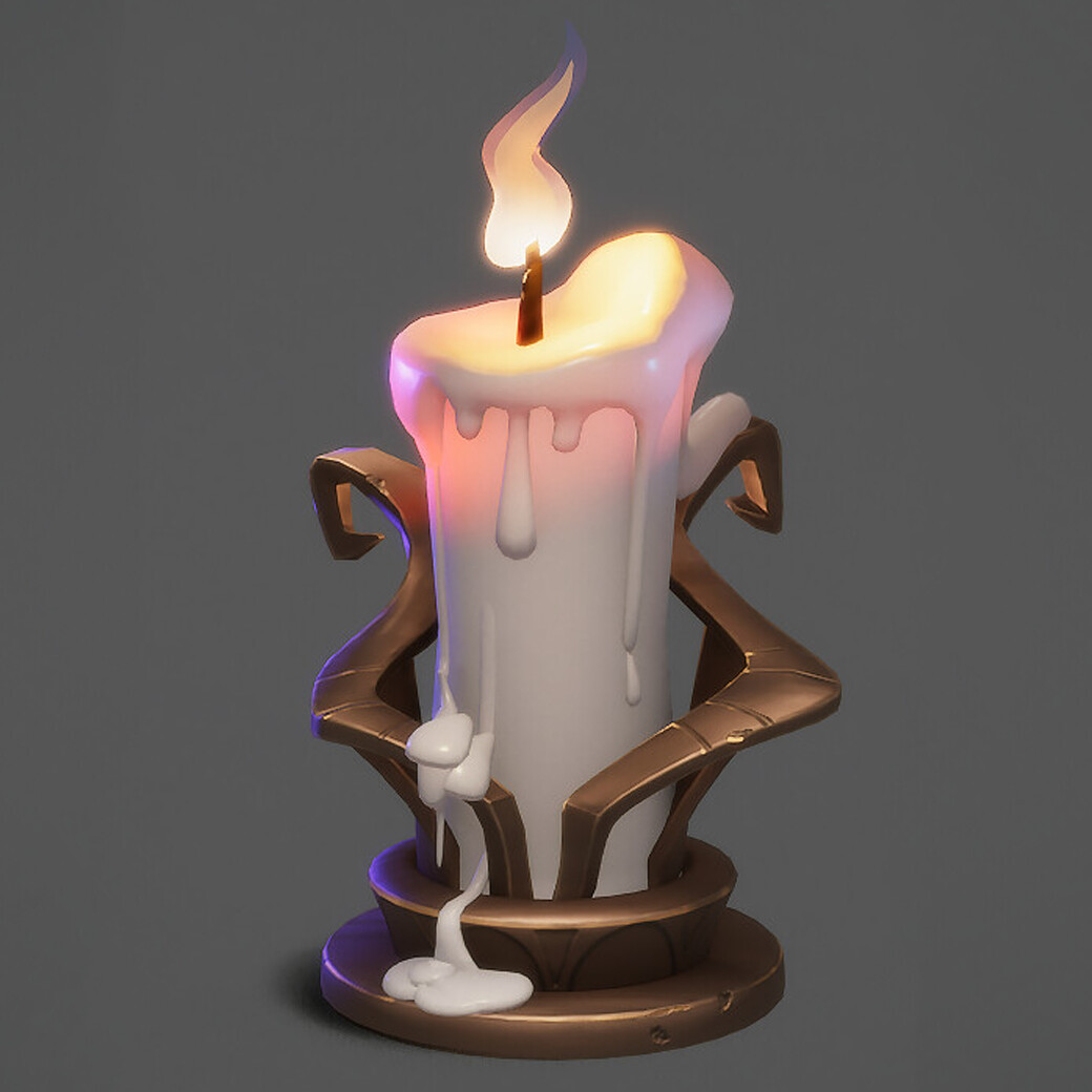 ArtStation - Stylized Candle - Forest Hotel