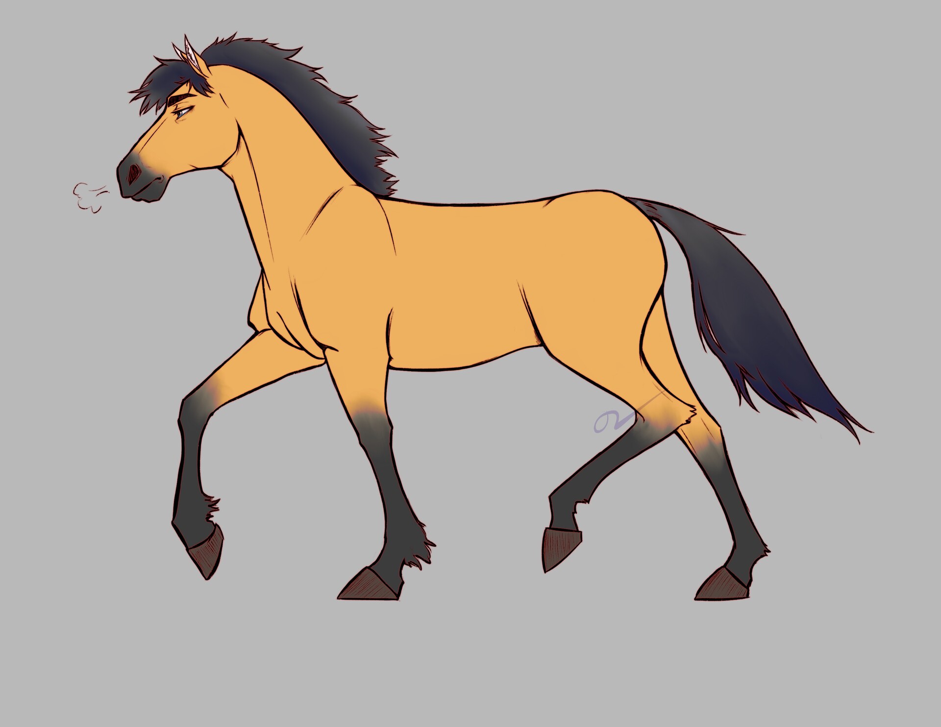 how to draw cartoon horse