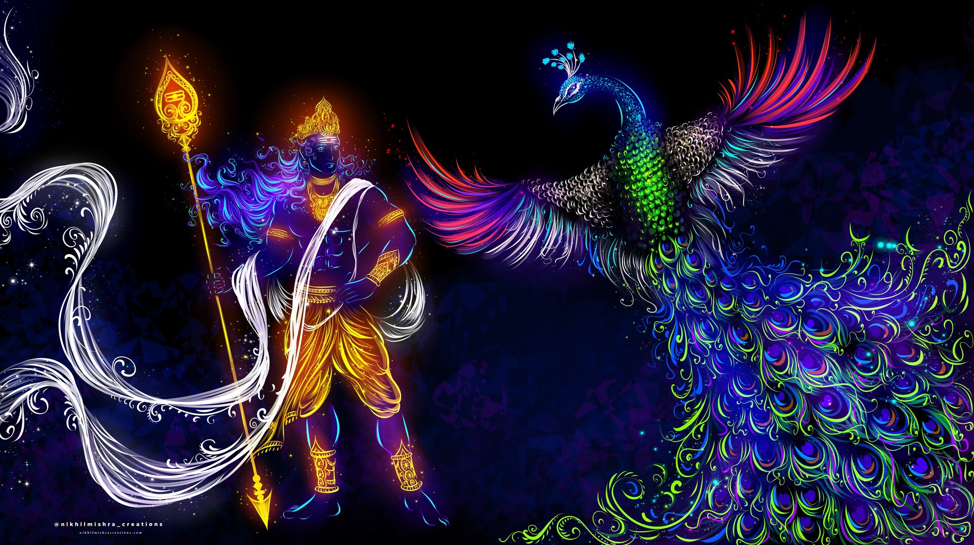 ArtStation - Murugan ji Digital art Kartikeya ji digital painting