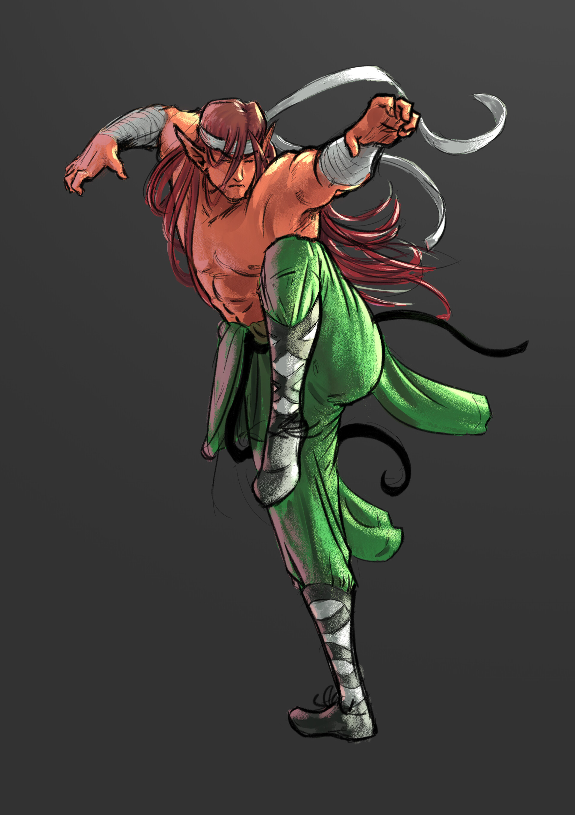 ArtStation - A Fighter Monk