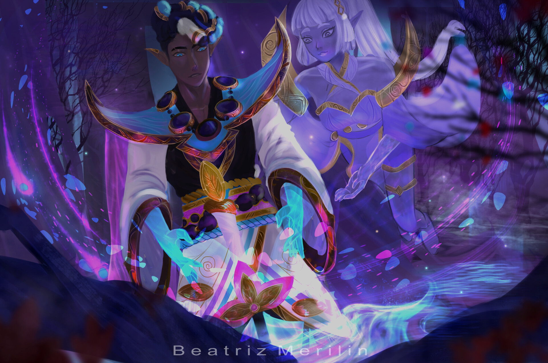 ArtStation - Ashe and Akasha the pillar between the two worlds "SPIRIT ...