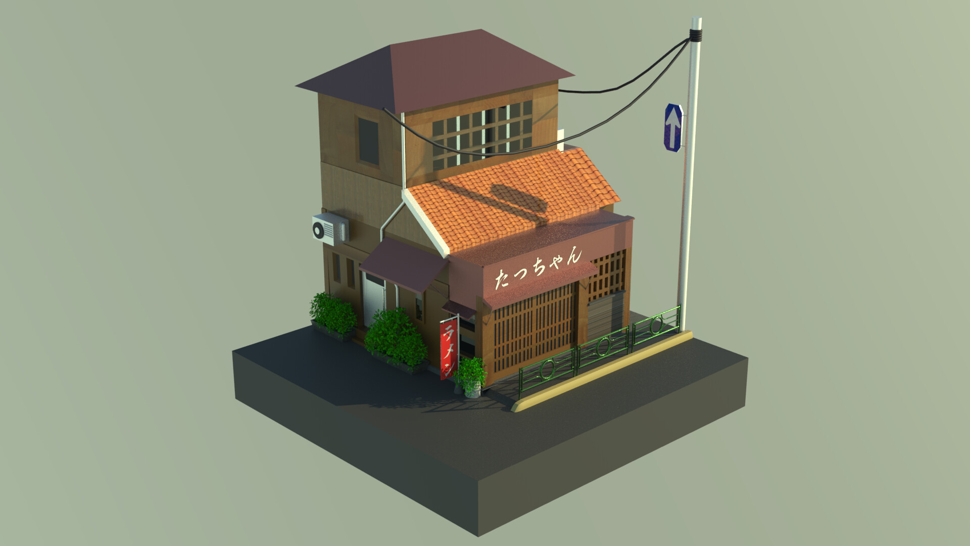 ArtStation - Ramen shop at the street corner