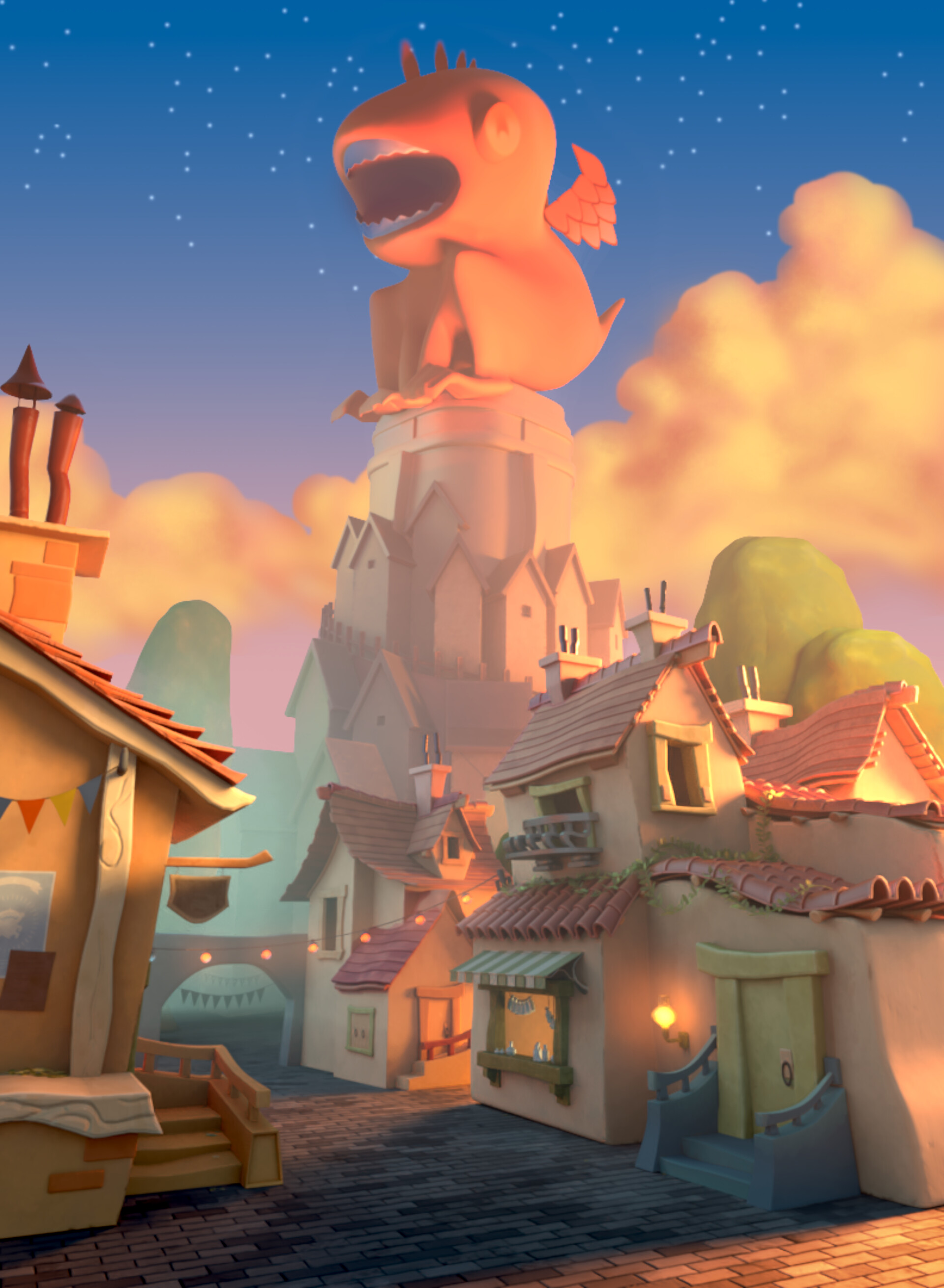 ArtStation - Dragon City Environment Recreation