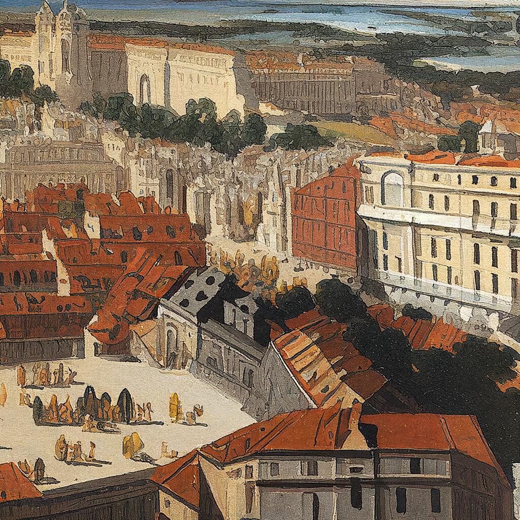 ArtStation - [AI] Sprawling city, by Bernardo Bellotto - Series 1