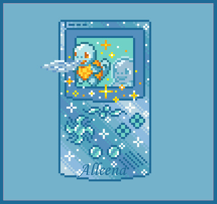 ArtStation - Squirtle Game Boy - Pixel Art