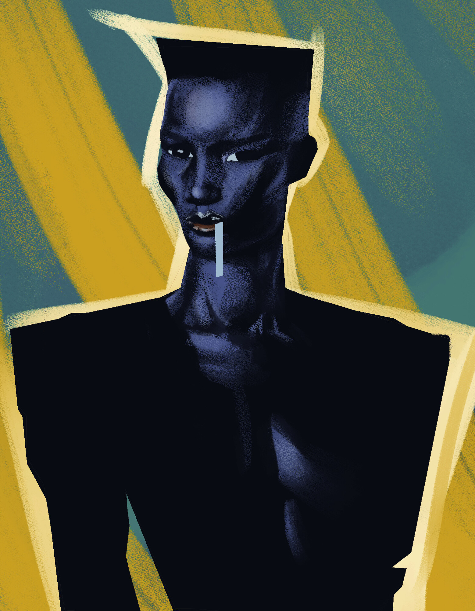 ArtStation - Grace Jones - portrait