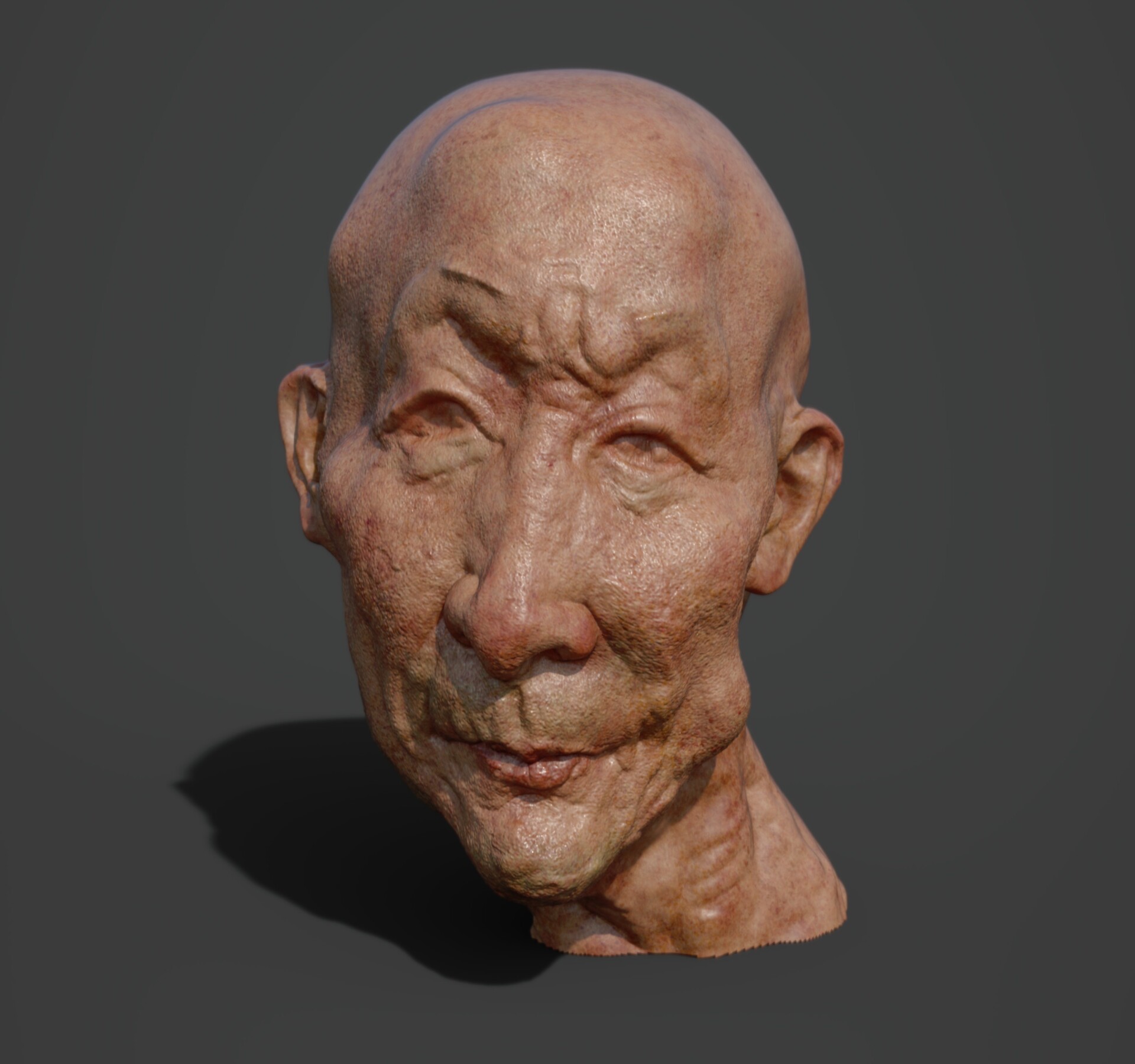 ArtStation - older practice 老人头材质练习