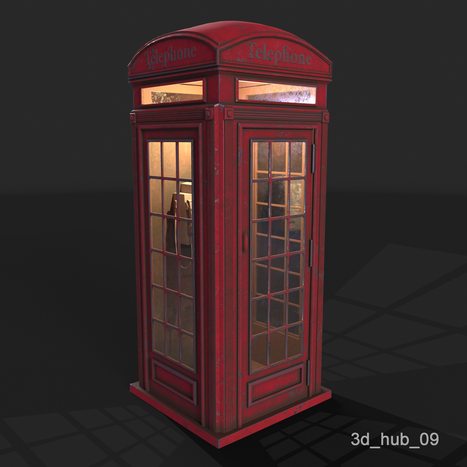 ArtStation - Telephone Booth Game Asset