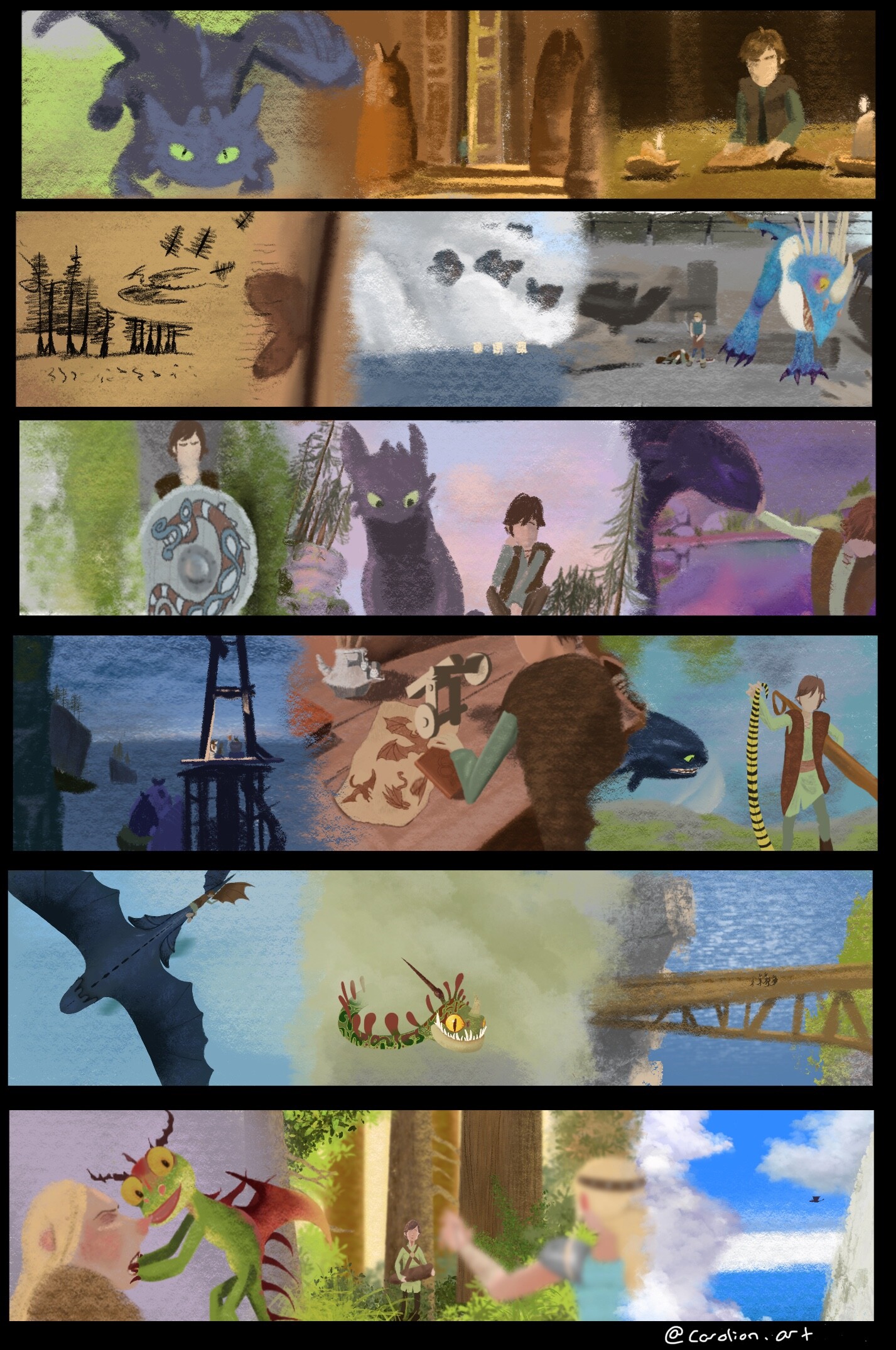 ArtStation - HTTYD Color Script