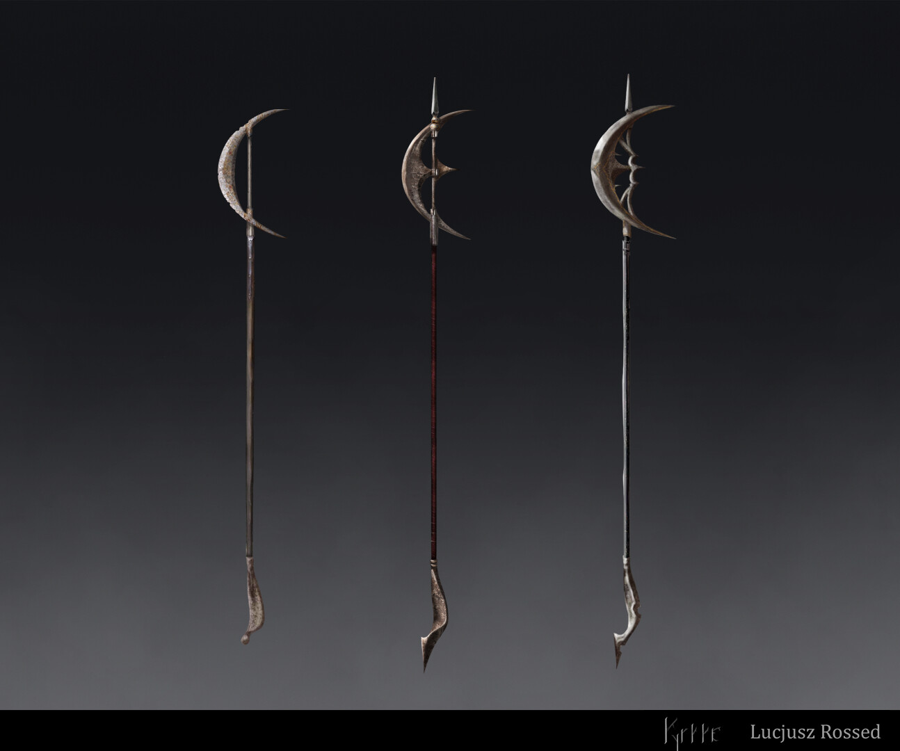 ArtStation - Weapon Design - Halberd Staff (MOTS)