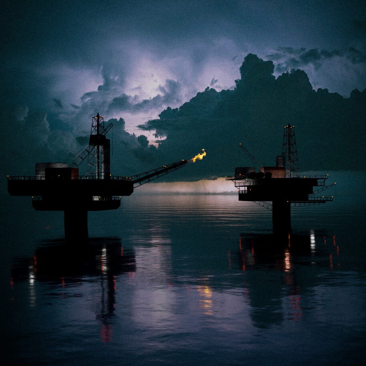 ArtStation - vietnam oil rigs
