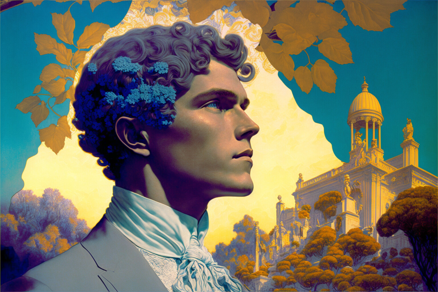 ArtStation - Jay Gatsby in the style of Maxfield Parrish 02