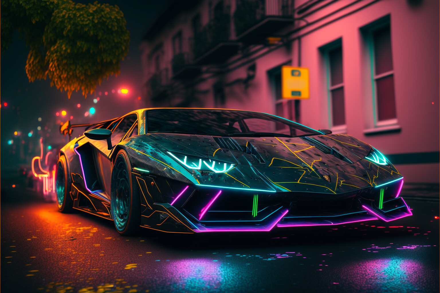 Lamborghini Rainbow Glow
