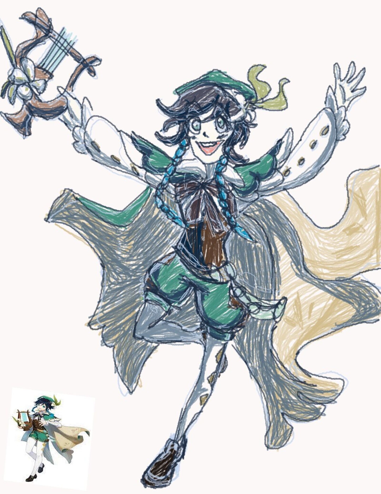 ArtStation - Venti Drawing 1