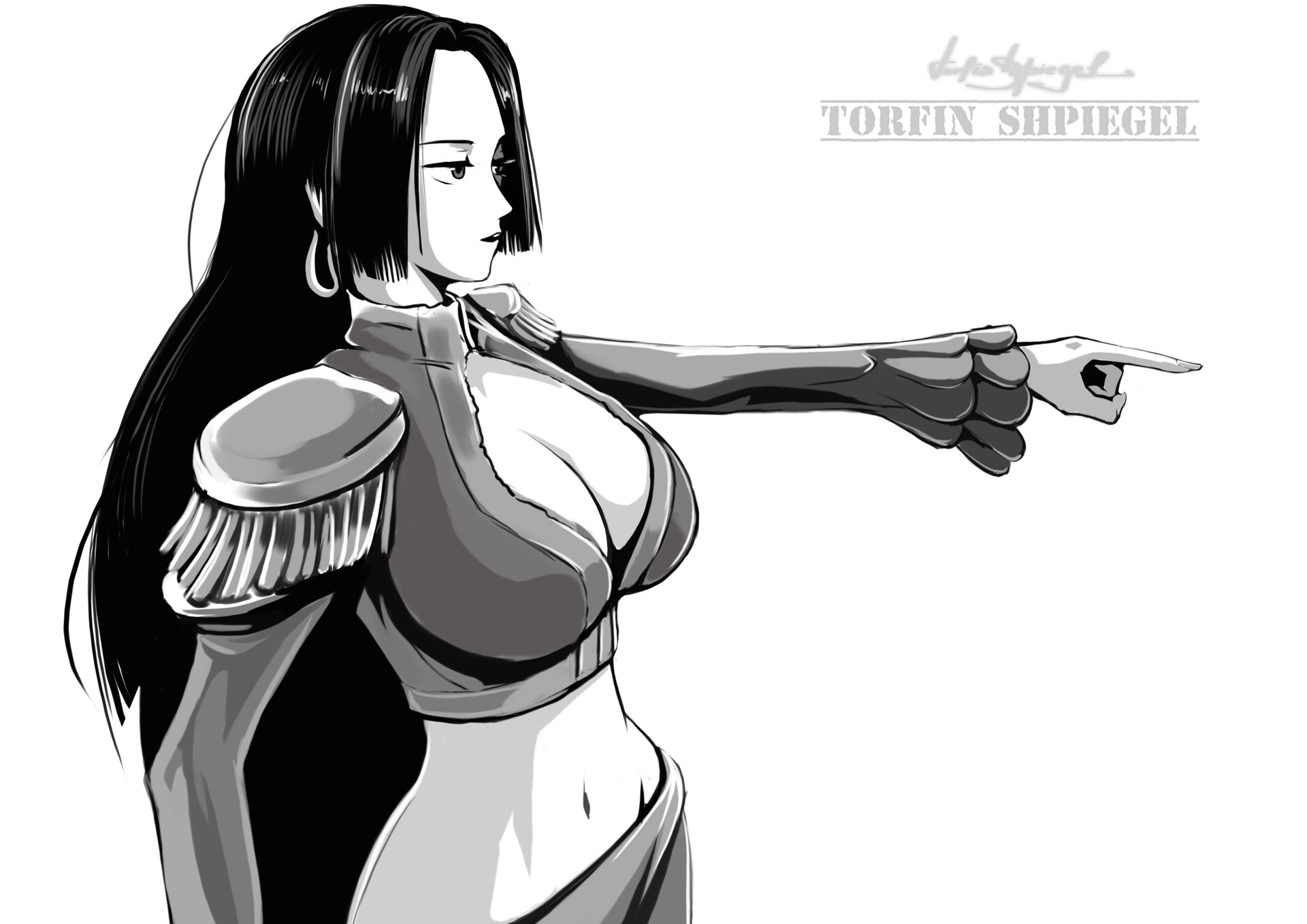 Artstation Boa Hancock One Piece Sketch Character
