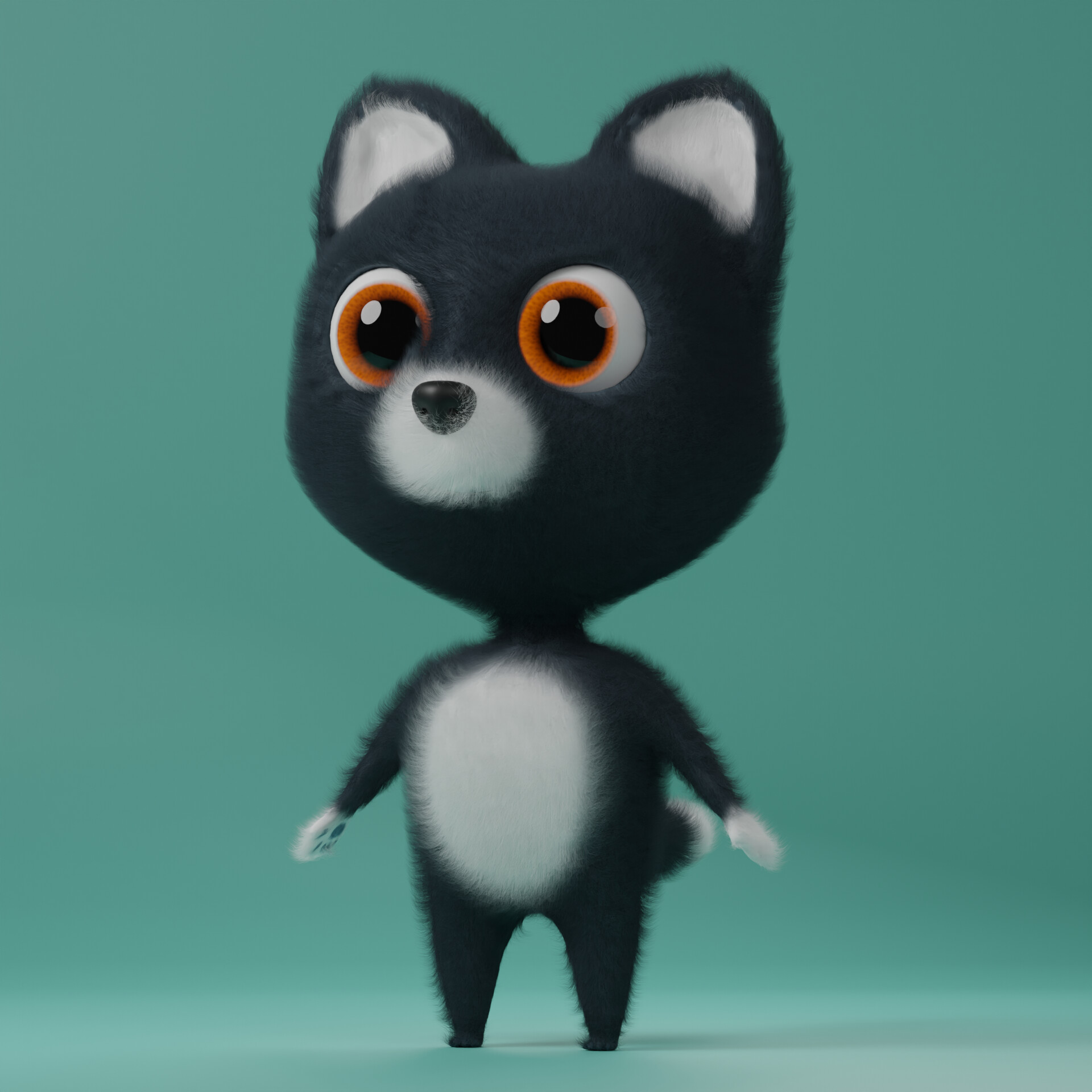 ArtStation - cartoon character cat
