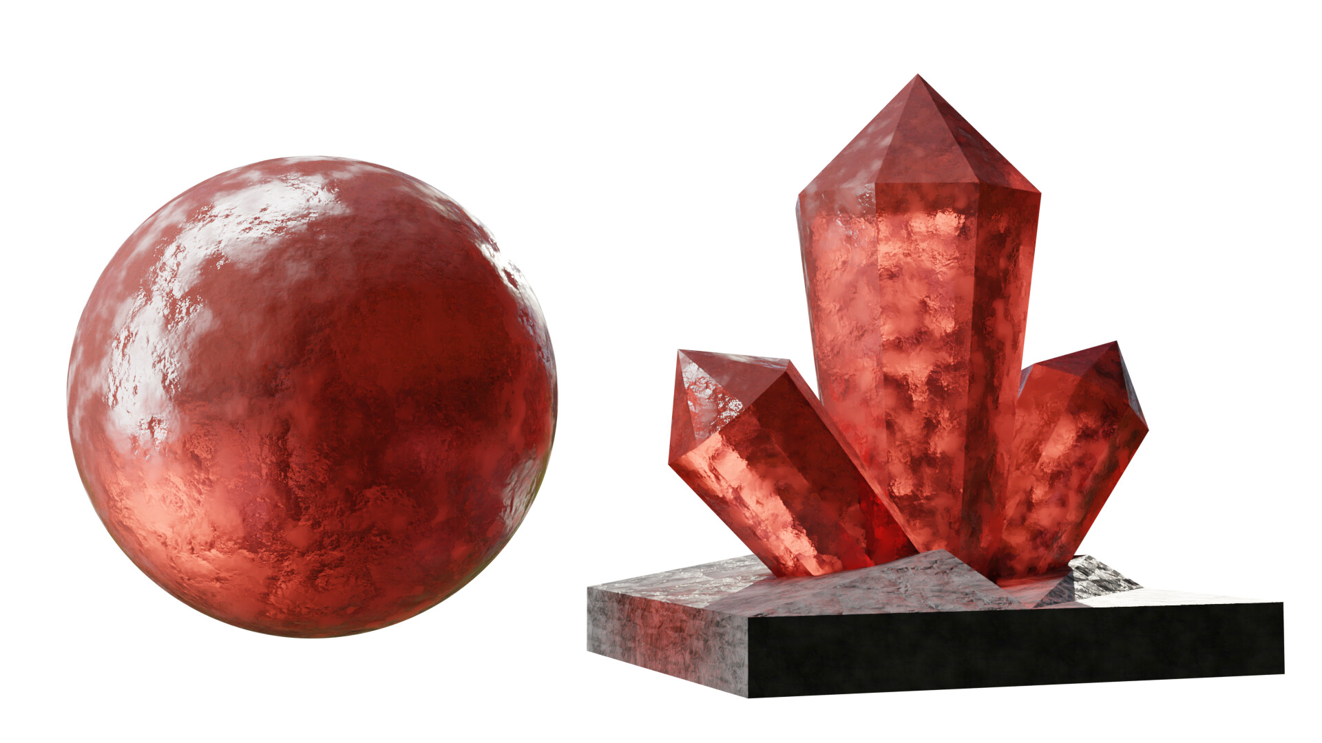 ArtStation - Red & Blue Kyber crystal