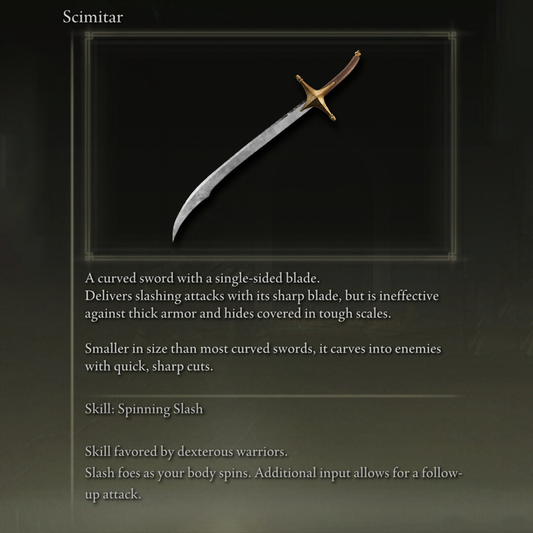 elden ring warrior scimitar