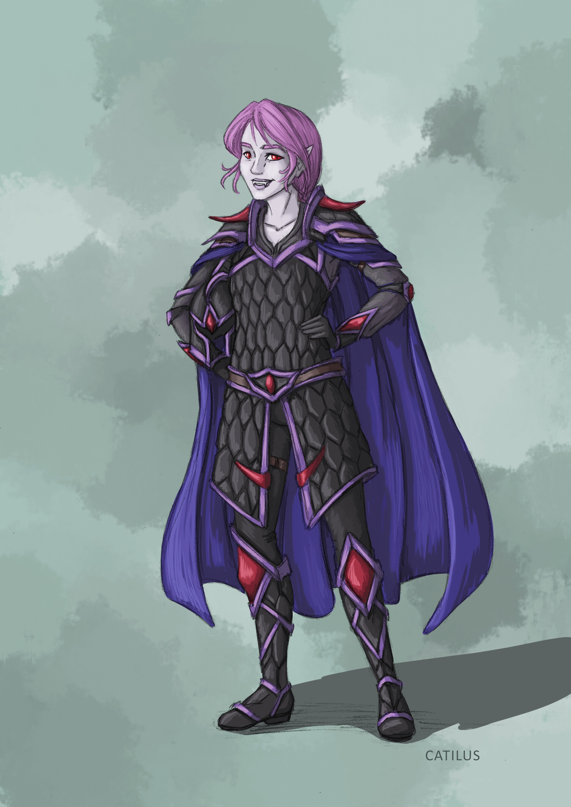 ArtStation - Lilah Haxus, Dhampir Armorer – D&D Character