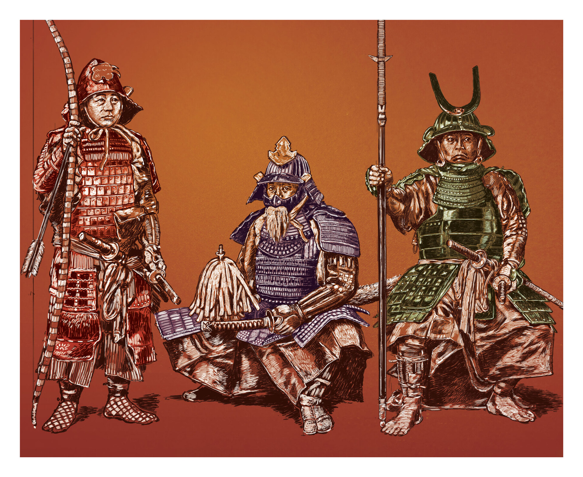 ArtStation - Three Samurai