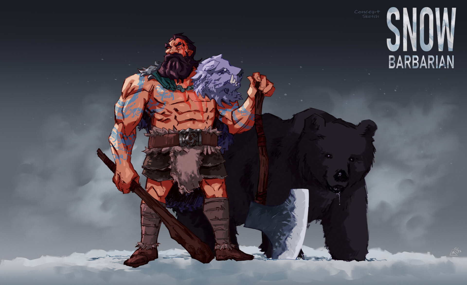 ArtStation - Snow Barbarian