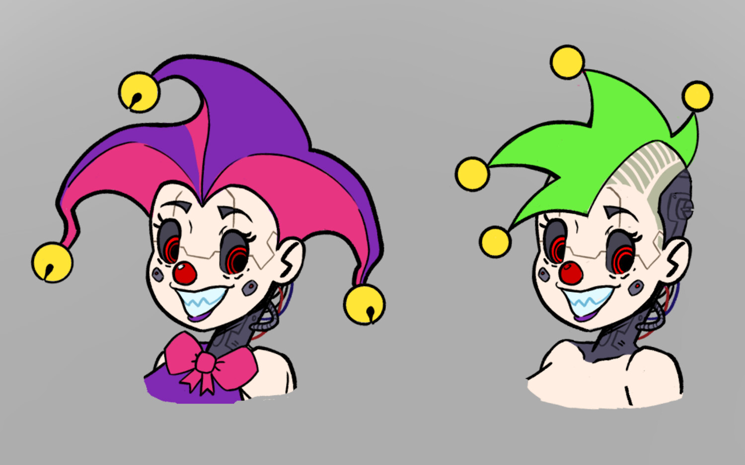 Randomiki Desenha - Cyber Clown - Character