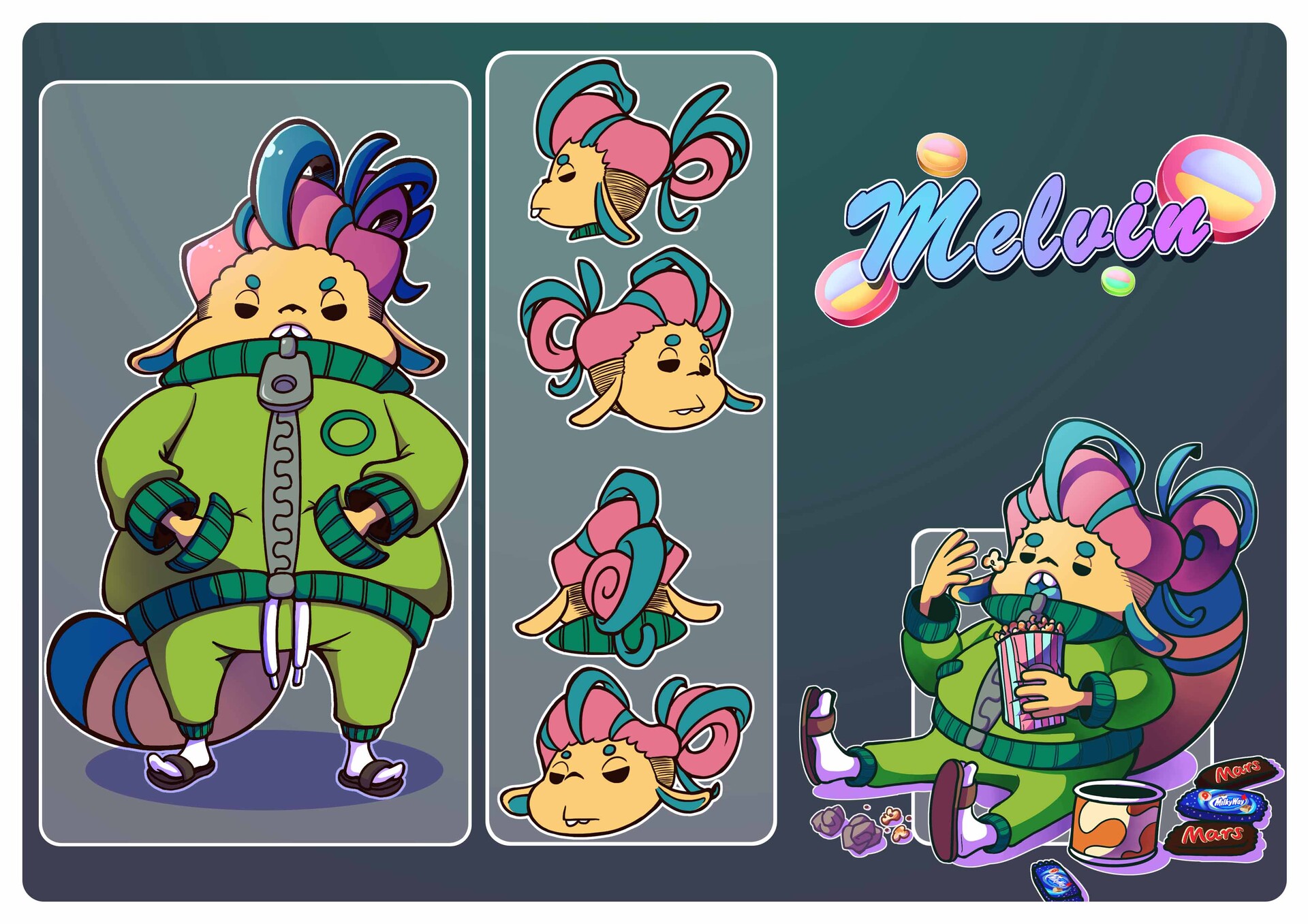 ArtStation - Melvin character sheet