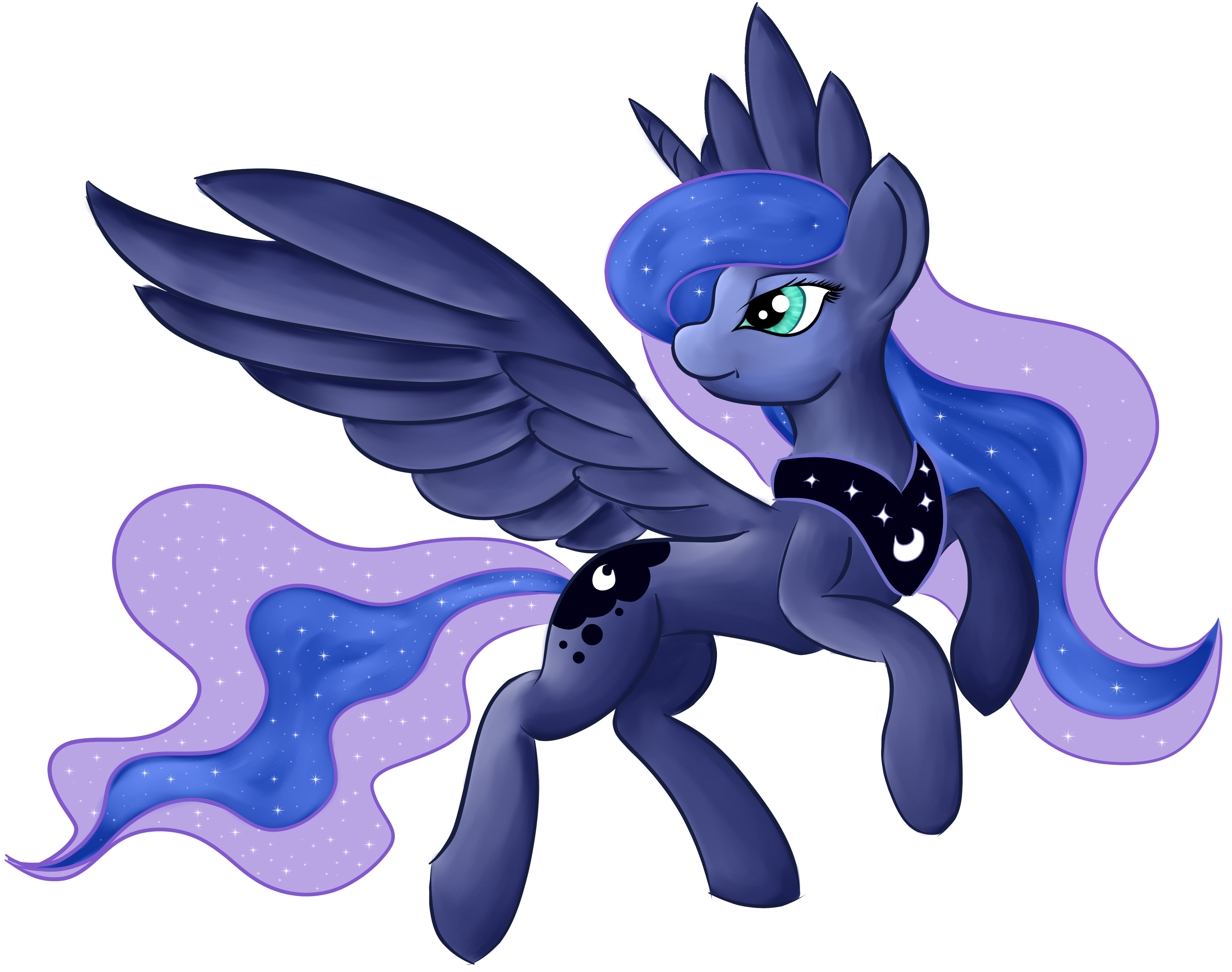 Princess Luna Vector Flying
