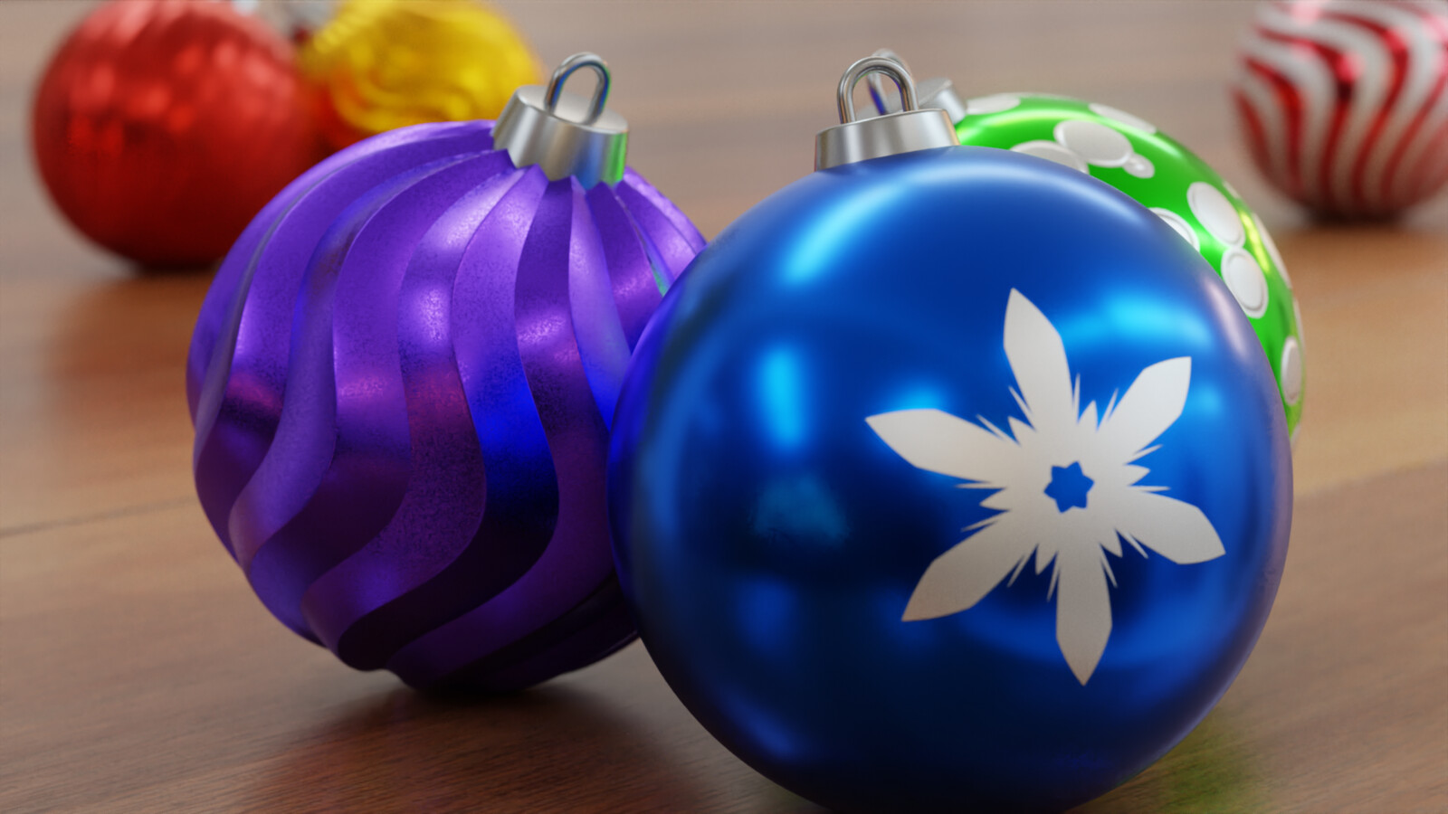 Daniel Hong - Christmas Ornaments on Floor