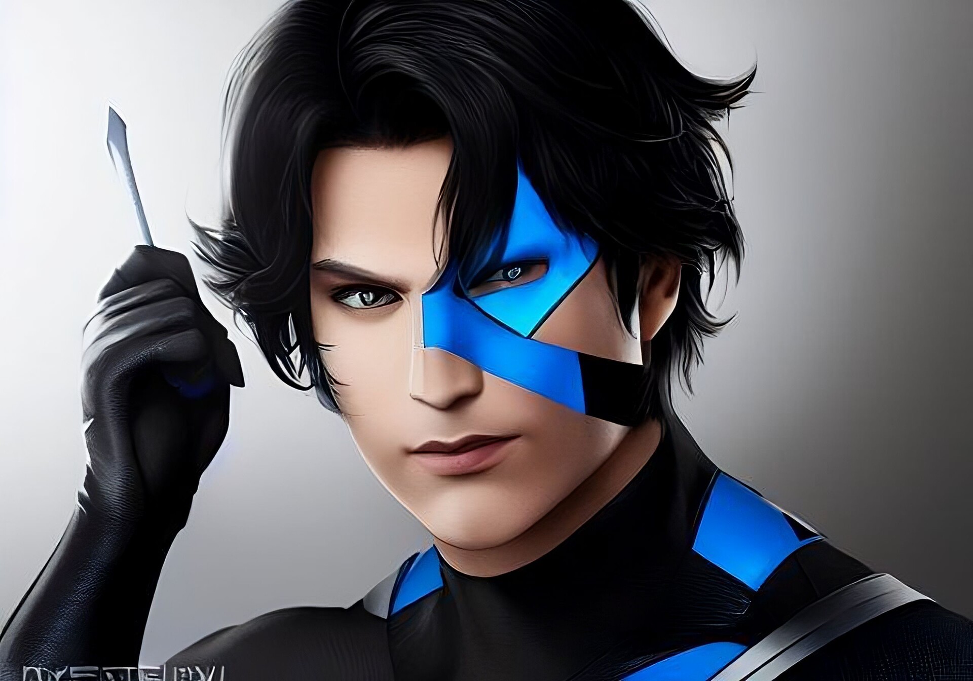 ArtStation - Nightwing - DC (Hyperrealism, focus sharpen)