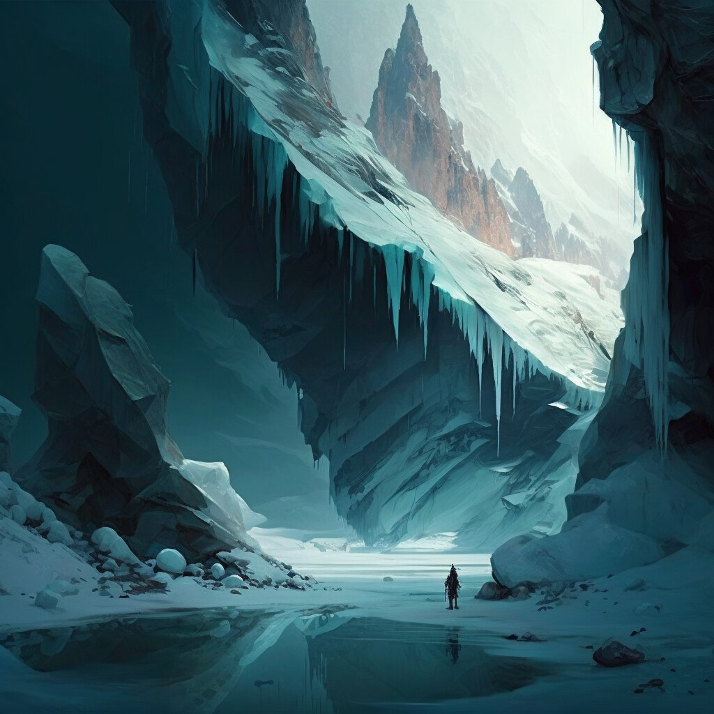 ArtStation - Glaciers leading to the hidden Gmork base
