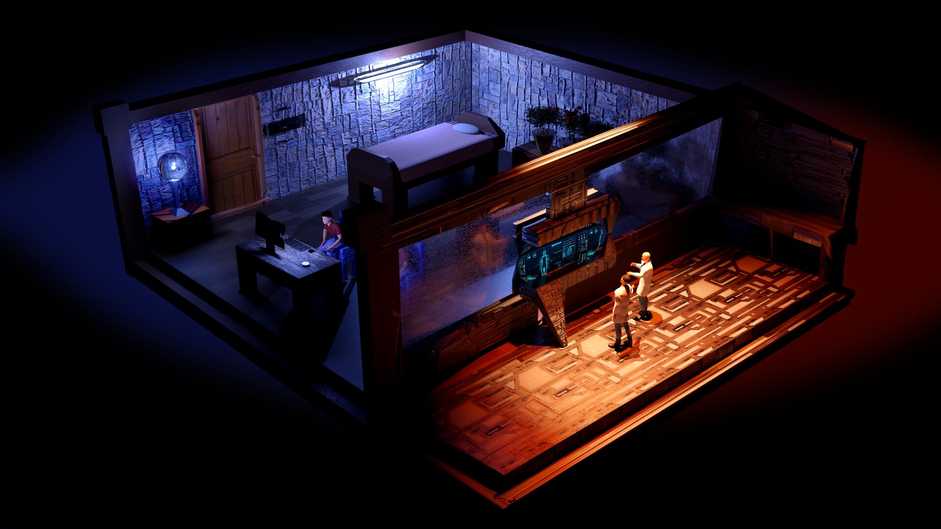 ArtStation - "They Are Watching" (Isometric Render)