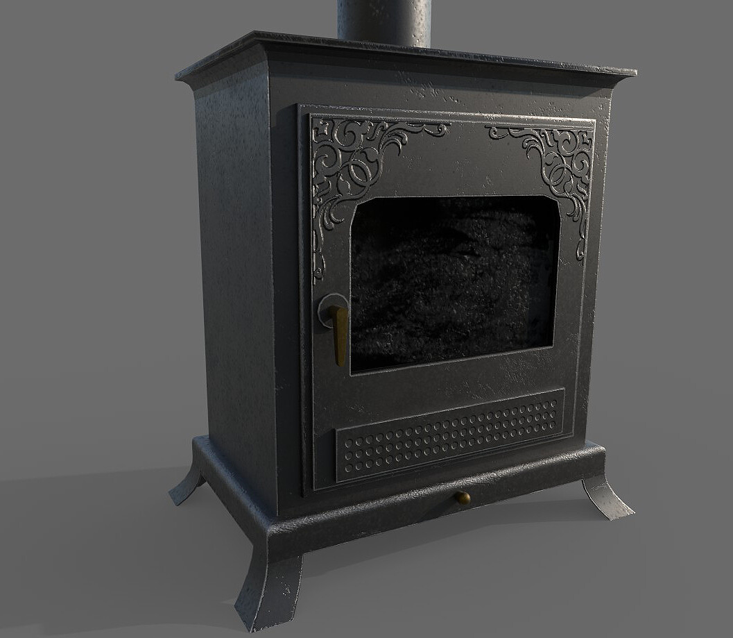 ArtStation - Low poly Fireplace 3D model