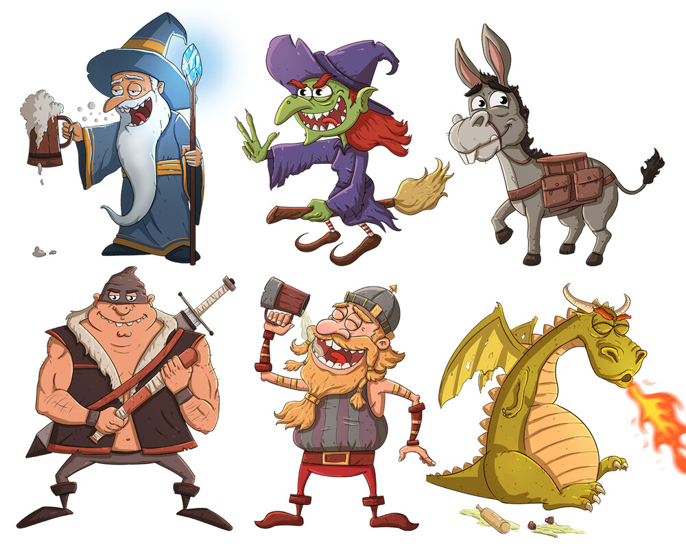 ArtStation - Medieval cartoon guys