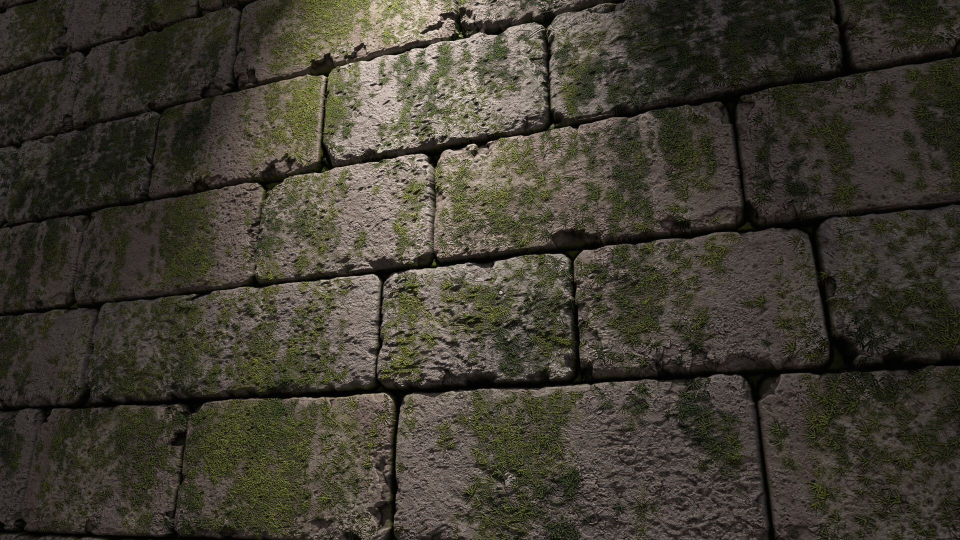 mossy cobblestone bricks