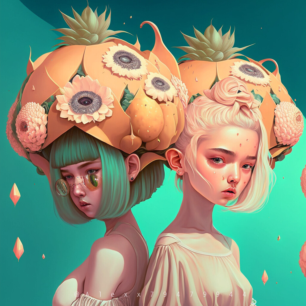 ArtStation - Portrait of Pineapple Girls