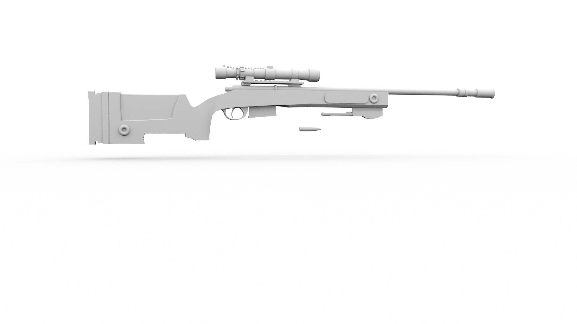 ArtStation - 3d model gun