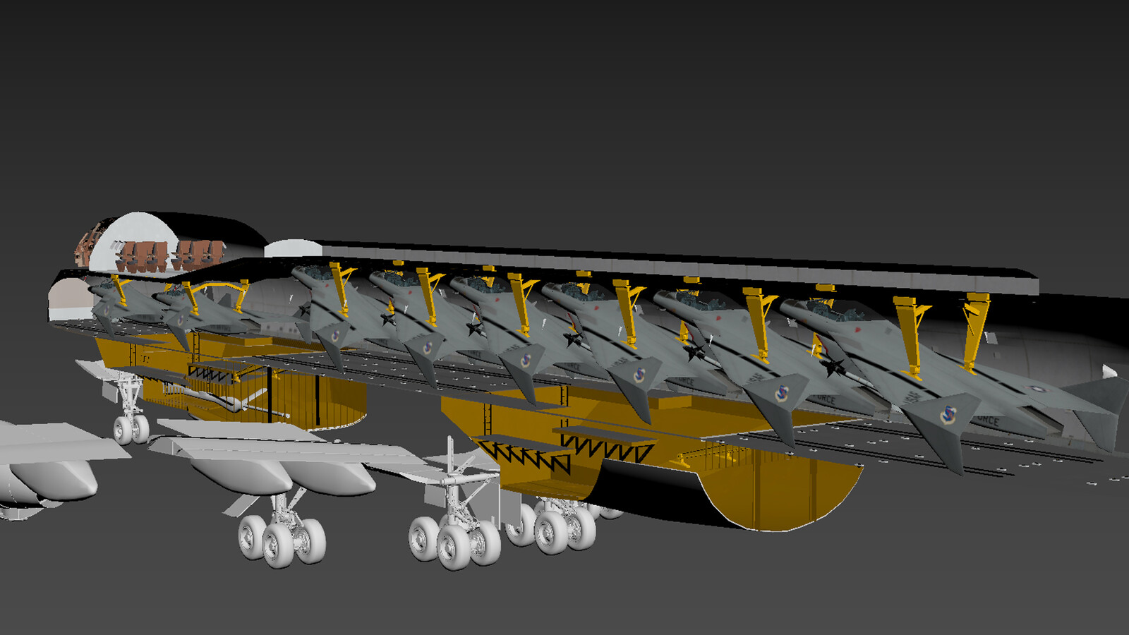 Tim Samedov - Boeing 747 Airborne Aircraft Carrier 3D model