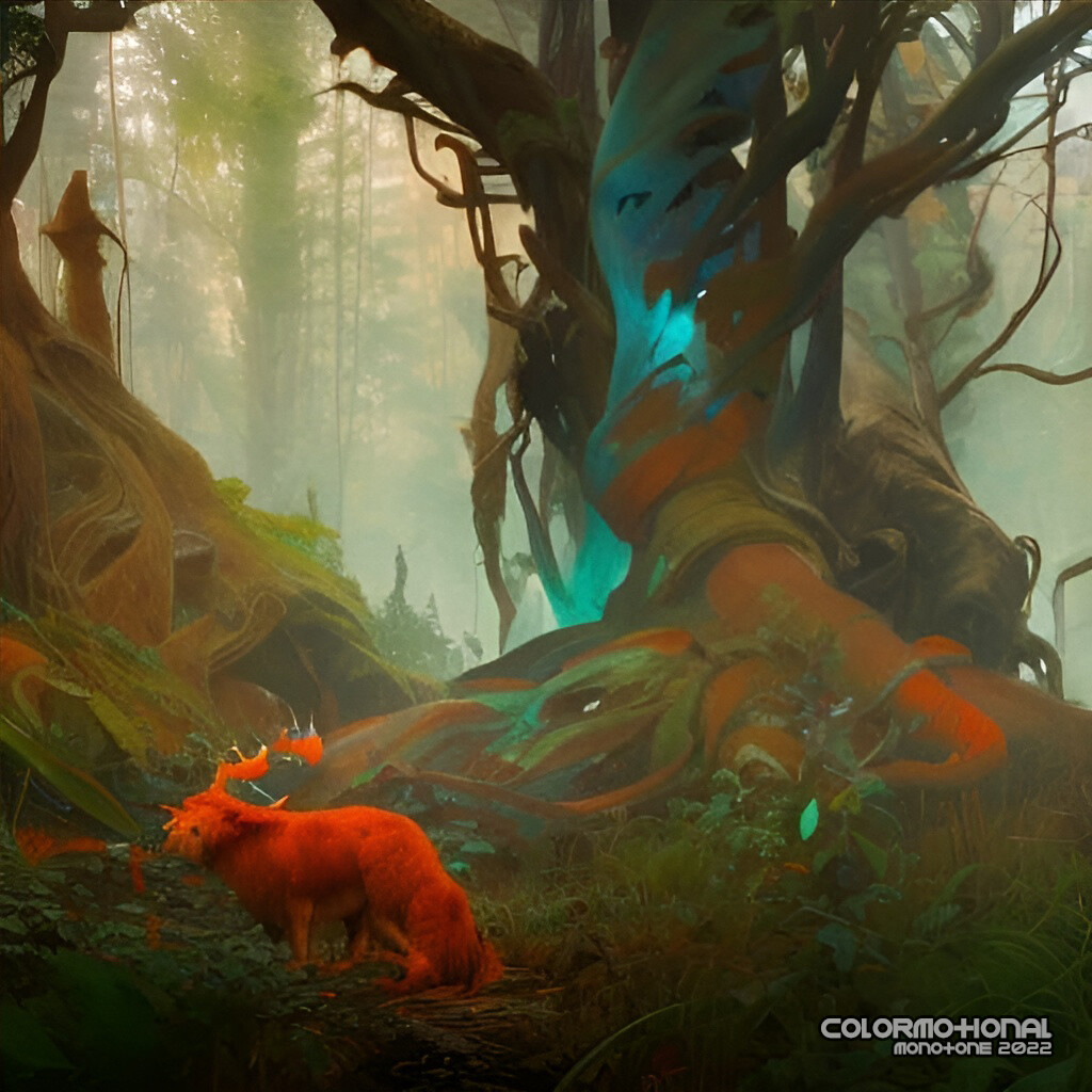 ArtStation - Nightcafe - The forest of imaginary animals Part 02
