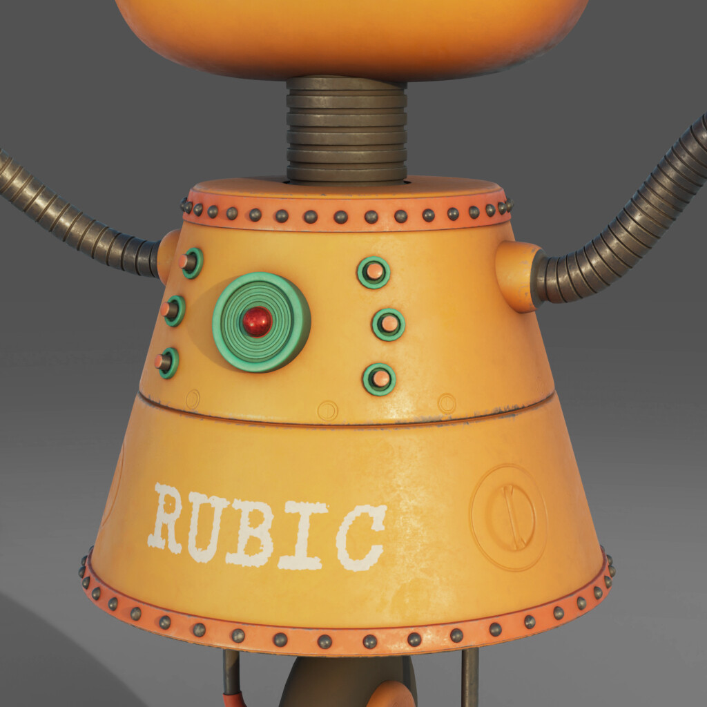 3d animal factory - Cartoon Robot Rigged in Blender