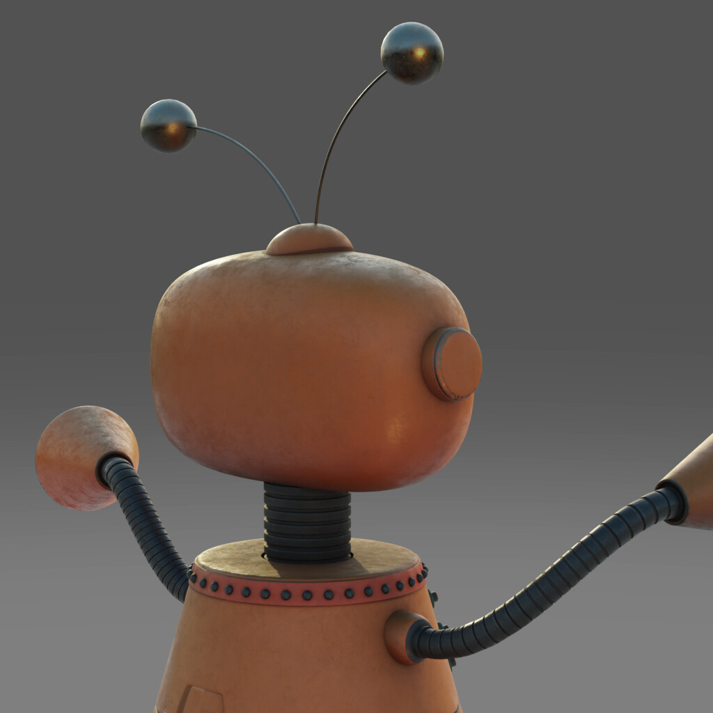 3d animal factory - Cartoon Robot Rigged in Blender