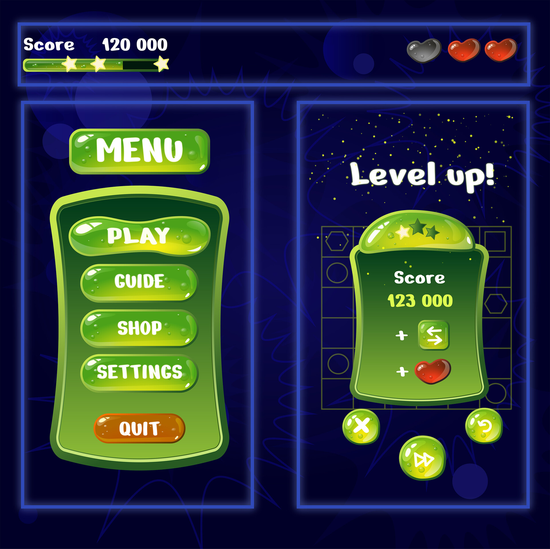 ArtStation - Jelly game UI