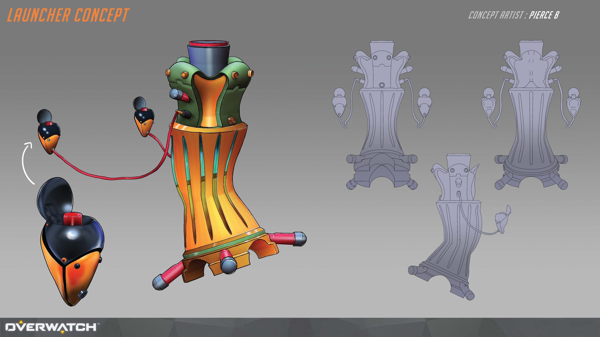 Pierce B. - Fan Art Overwatch - Launcher Concept