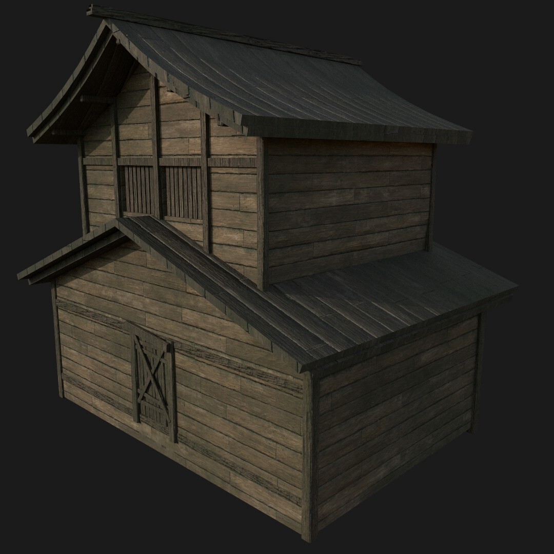 ArtStation - Mediveal Wooden House
