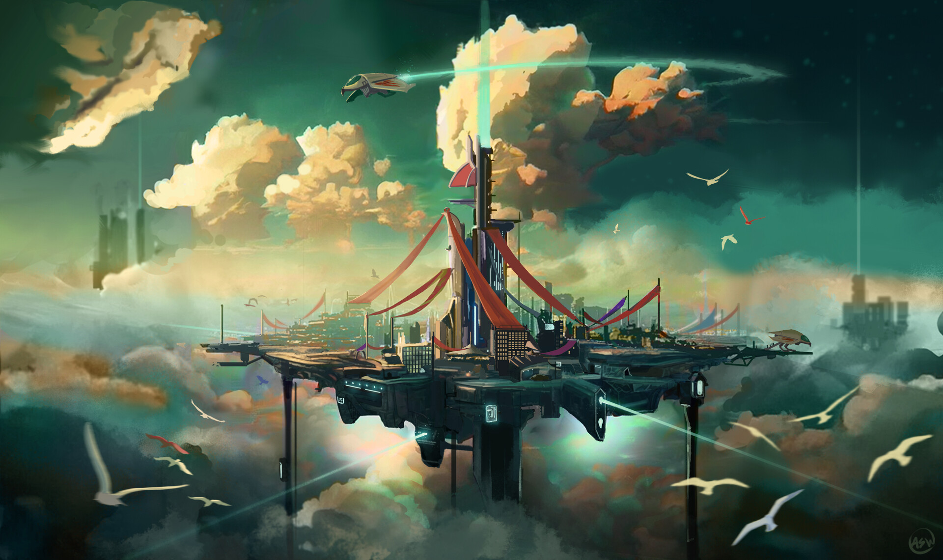 ArtStation - Flying City of Avian