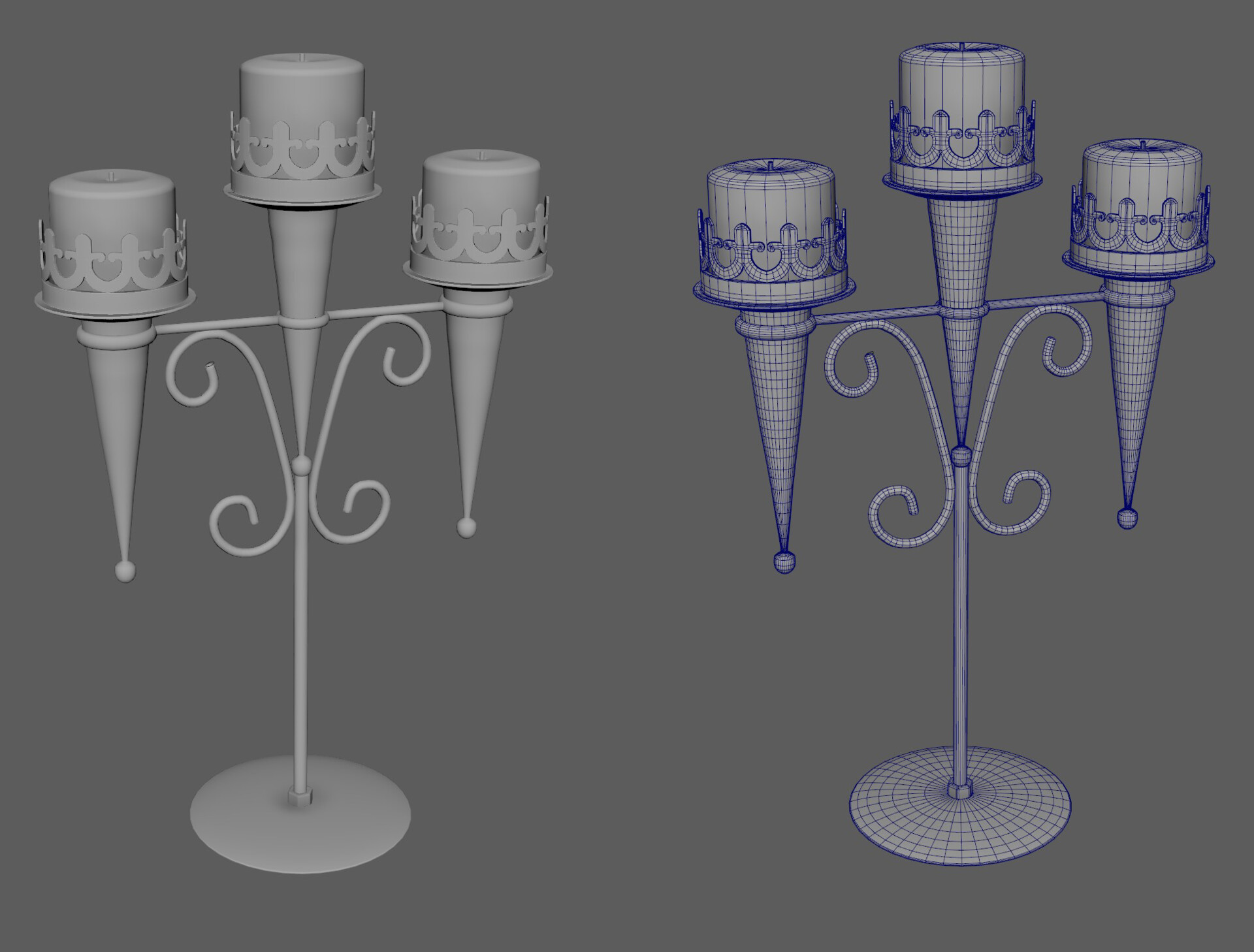 ArtStation - Candles and Candlestick Holder
